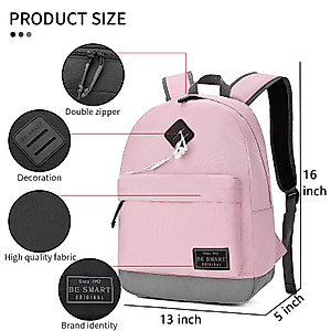 BE SMART Lightweight School Backpack Casual Large Daypack fits 13.5" Laptop, Outdoor Sports Rucksack Kids Book bag for Work,Travel,Daily Use,Mummy bag, suit for Men & Woman,20L