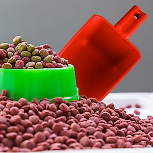 Vikan Remco 63004 Color-Coded Plastic Hand Scoop - BPA-Free Food-Safe Kitchen Utensils, Restaurant and Food Service Supplies, 16 oz, Red