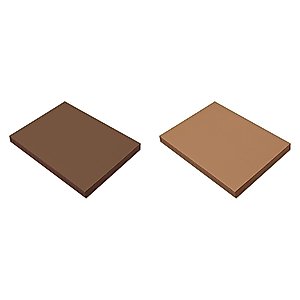 Prang Construction Paper Bundle - Dark Brown and Brown, 9 x 12 inches, 100 Sheets Each
