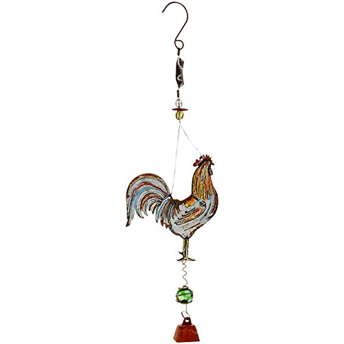 Sunset Vista Designs 92158 Bouncy Garden Decoration with Mini Cowbell, 11-Inch, Rooster