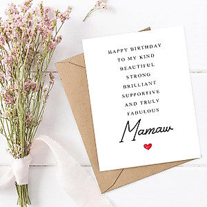 Mamaw Birthday Card Poem - Amazing Mamaw Gift - Birthday Card Mamaw - Special Mamaw Birthday Card - Birthday Card For Mamaw
