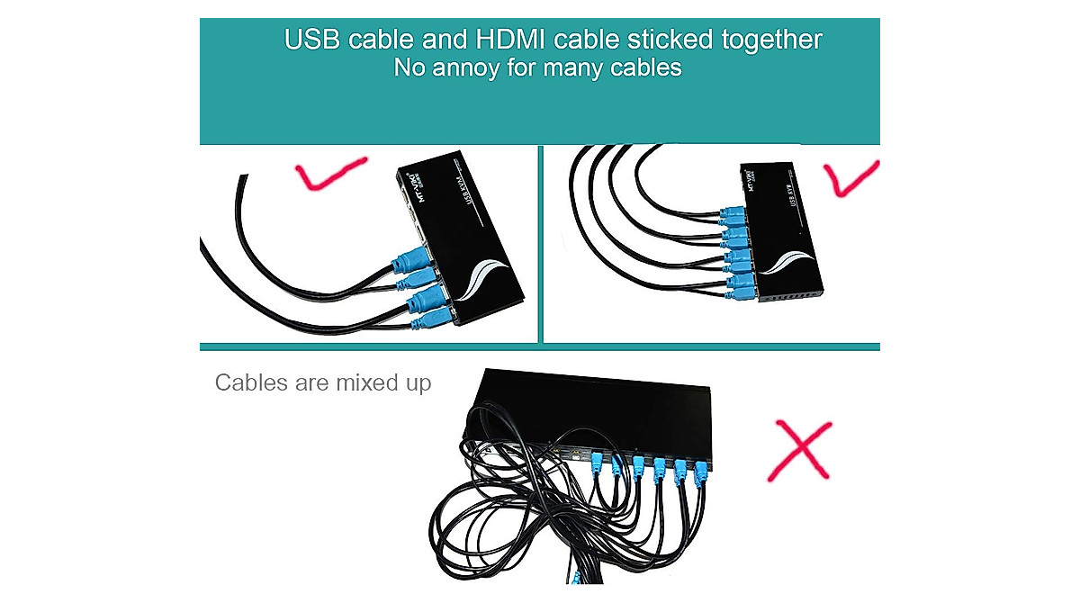 MT-VIKI 4K HDMI USB KVM Cable – 10ft Twin Pack