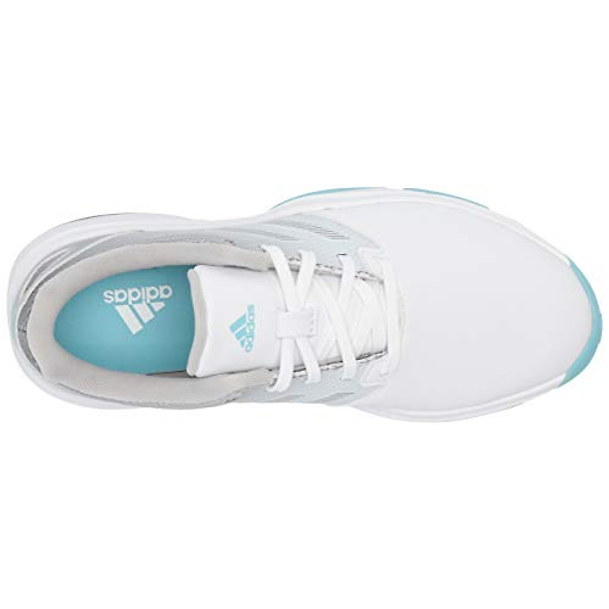 Adidas Golf Shoe, White/Grey/Hazy Sky, 2.5 US Unisex Big Kid