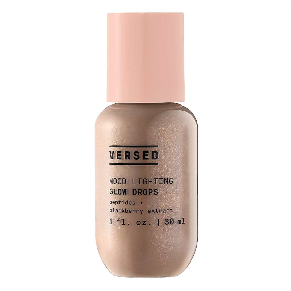 Versed Mood Lighting Luminizing Glow Drops, Sheer Bronzed - Liquid Highlight & Bronzing Drops with Illuminating Light-Reflecting Pigments - Antioxidants & Hydrating Hyaluronic Acid - Vegan (1 fl oz)
