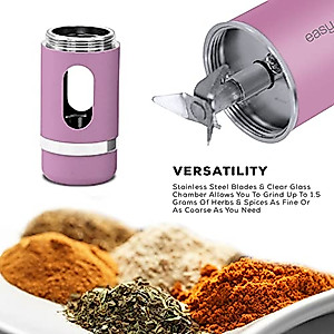 Easy Grinder Clear Glass Electric Herb Pollen Catcher Dispenser Coffee Grinders Crusher USB Rechargeable Stainless Steel Blades