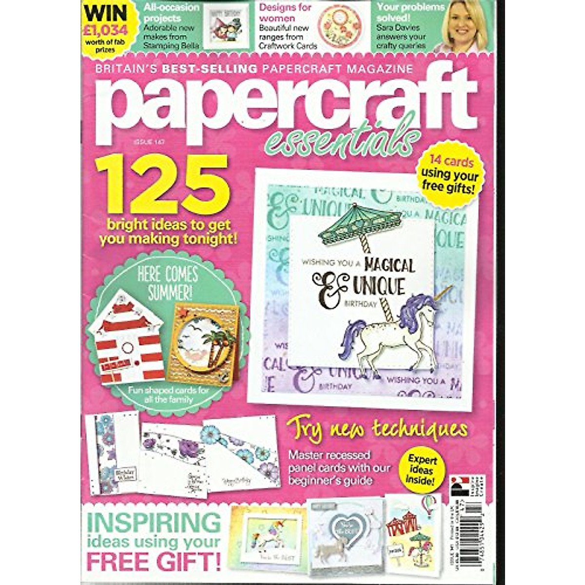 PAPERCRAFT ESSENTIALS MAGAZINE, 2017 ISSUE,147 (SORRY FREE GIFTS ARE MISSING.