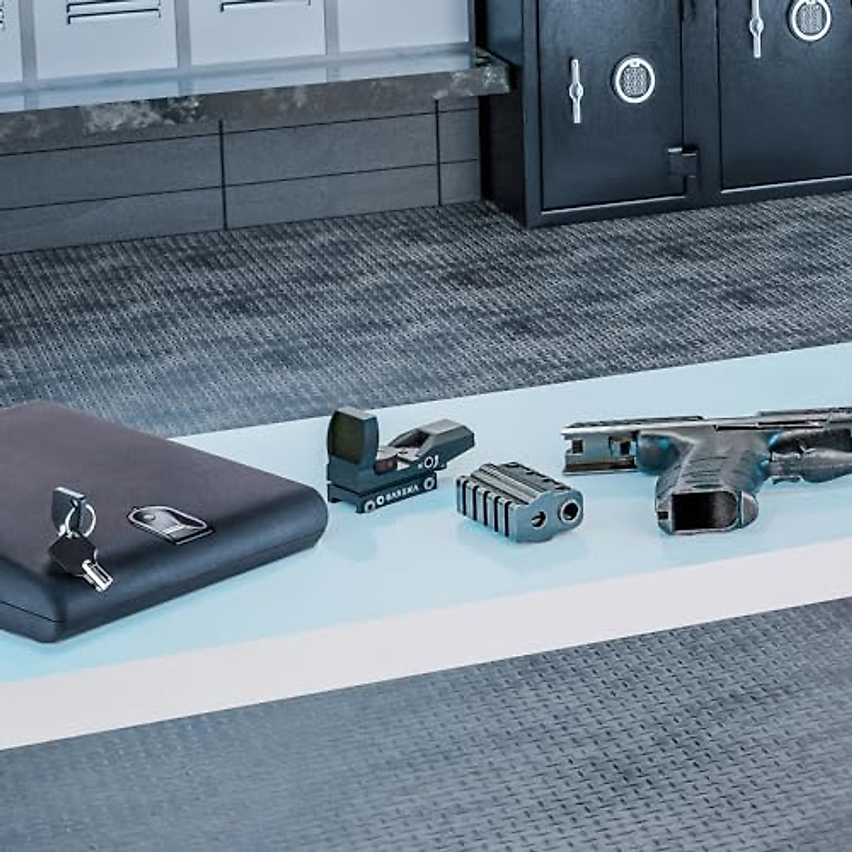 Barska AX11970 Portable Biometric Compact Lock Box for Home and Office