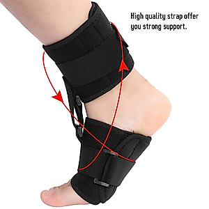 Agatige Drop Foot Brace, Foot Support Wrap Ankle Stabilizer Foot Drop Splint Orthotics for Achilles Tendonitis, Plantar Fasciitis, Bone Fracture, Sprain Injury