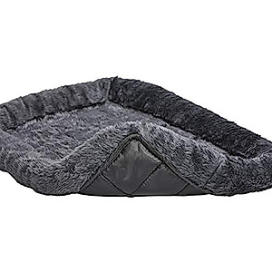 New World Pet Products Gray Dog Bed | Bolster Dog Bed Fits Metal Dog Crates | Machine Wash & Dry