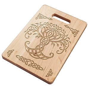 Celtic Tree of Life Maple Cutting Board Gaelic Irish Mythology Celt Knot Gift (Large Size: 13.75" x 9.75")
