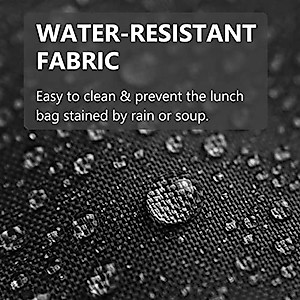 Large Insulated Lunch Bag for Men, 24 Cans (15L) Water-resistant Leakproof Lunch Box Pail for Women Adult, Reusable Bento Soft Cooler Tote for Work Office with Shoulder Strap & Pockets, Black