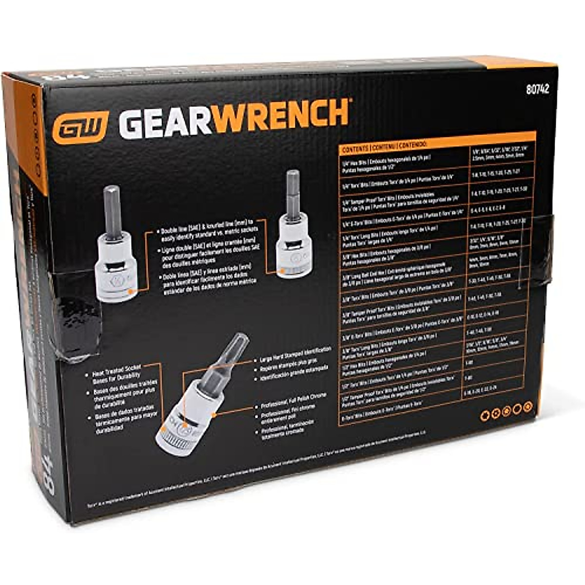 GEARWRENCH 84 Pc. Master SAE/Metric Hex And Torx Bit Socket Set - 80742