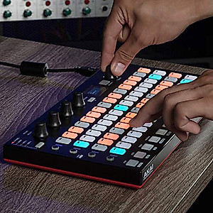 AKAI Professional Fire (Software Bundle) - USB MIDI Controller for FL Studio with RGB Clip / Drum Pad Matrix and FL Studio Fruity Edition Software