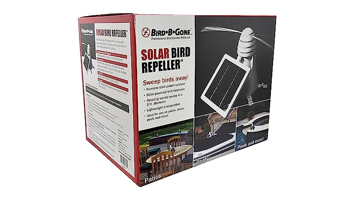 Bird B Gone Solar Bird Repeller - Humane Deterrent