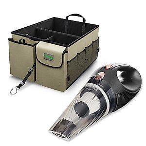 ThisWorx Car Vacuum Cleaner and Drive Auto Car Trunk Organizer Bundle