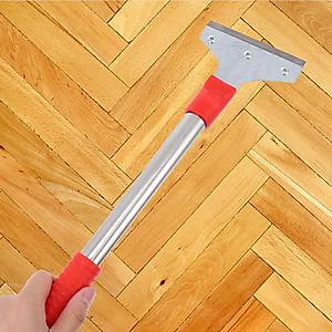 Gadpiparty 2pcs Floor Scraper 4-inch Razor Blade Floor Scraper with Long-Handle Razor Scraper Remover Cleaning Glass Wall Scraper for Cleaning Paint, Caulk, Adhesive, Label, Decal, Sticker