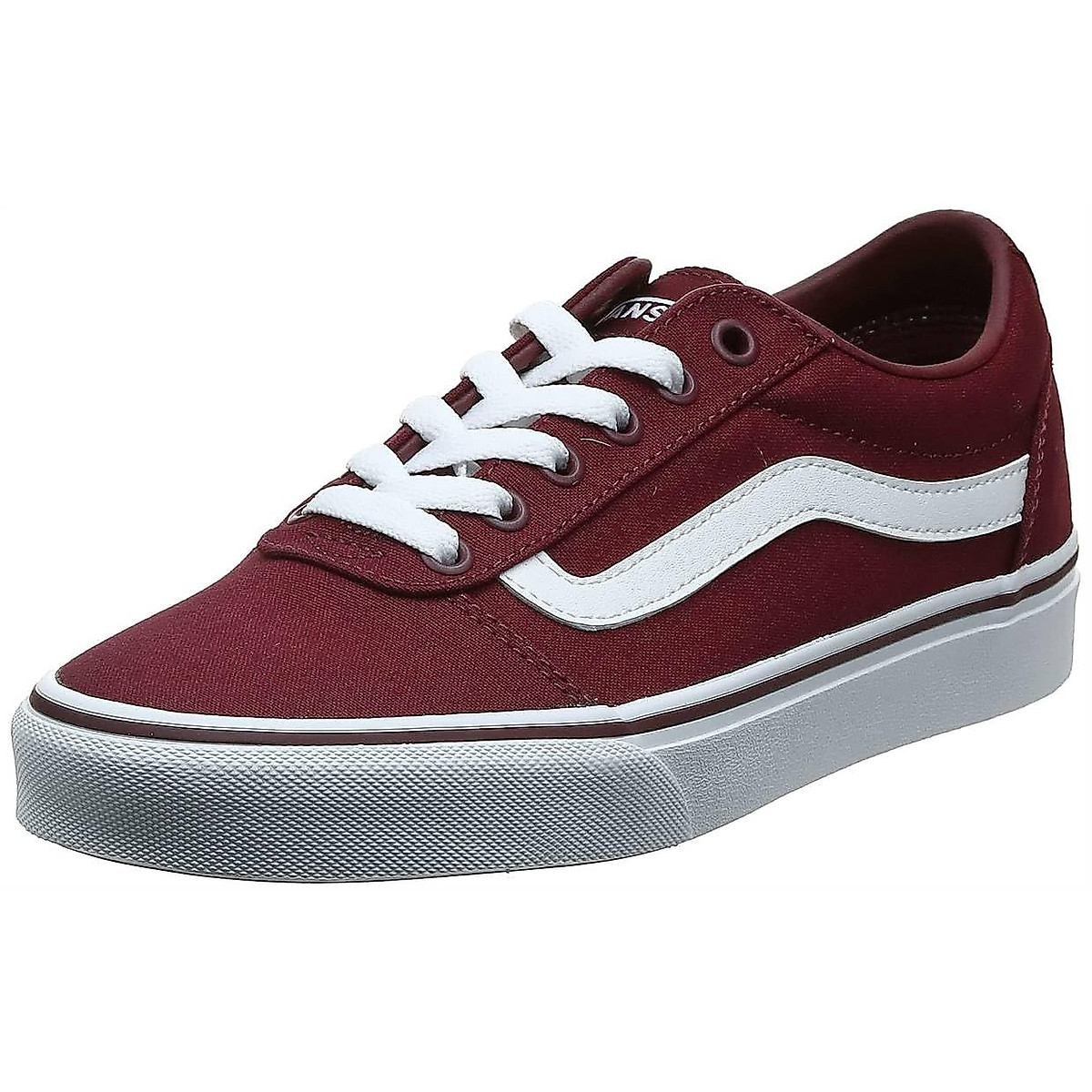 Vans Women's Ward Trainers Sneaker, Red ((Canvas) Burgundy Olq), 7