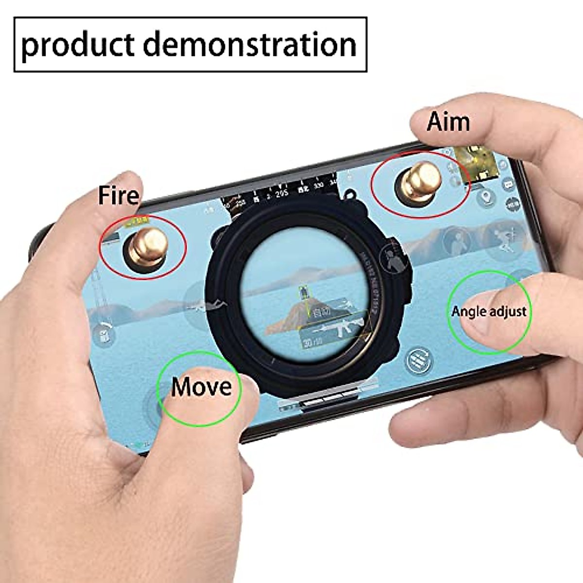 10 Pieces PUBG Mobile Controller Game Trigger Kits,6 Sensitive Game Joystick Controller Touch Screen Button for Fornite/Knives Out/Rules of Survival/Call of Duty,4 Anti-Sweat Thumb Gaming Finger Sleeves for Phones Tablets