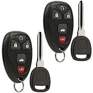 Keyless Entry Remote Ignition Key Fob fits Chevy Cobalt Malibu/Buick Allure Lacrosse/Pontiac G5 G6 Grand Prix Solstice/Saturn Aura Sky (fits Part # 22733524), Set of 2