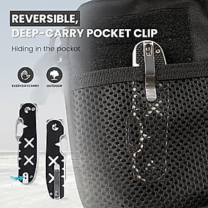 Kizer Cormorant Pocket Knife, Button Lock EDC Folding Knife, Survival Hunting Knife, Camping Knife with Thumb Hole and Flipper Opening, Textured G10 Handle with S35VN Blade, Ki4562A1