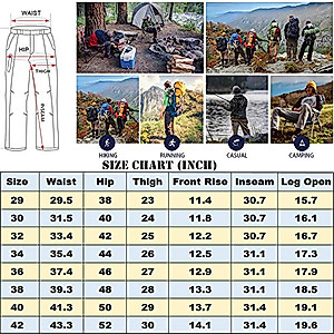 Mens Hiking Stretch Pants Convertible Quick Dry Lightweight Zip Off Outdoor Travel Safari Pants (818 Khaki 32)