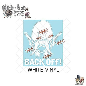 Back Off! | Suction Cup Safety Sign, UV Printed Vinyl and Layered Vinyl Decal | #YSAM