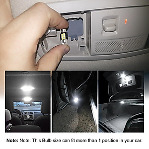 iBrightstar 31mm DE3175 DE3021 194 168 T10 LED Bulbs 3030 Chipset Error Free for Car Truck Interiors Dome Map Door Courtesy License Plate Lights pack of 10, Xenon White