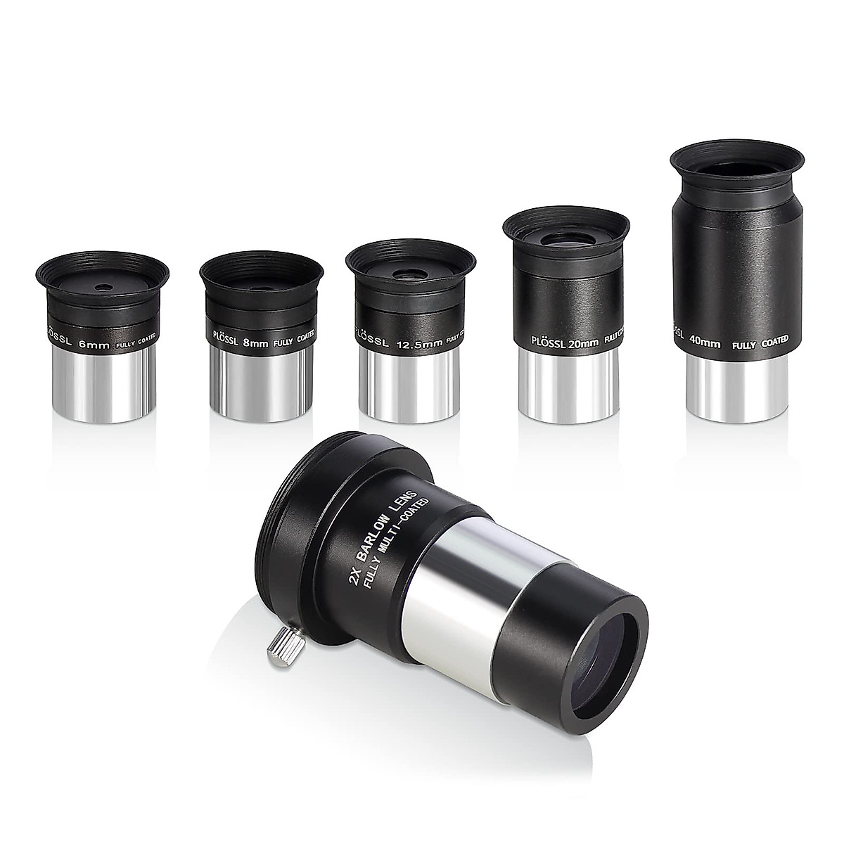 CelticBird 13 Piece Telescope Accessory Kit - 1.25" Telescope Eyepiece and Filter Set with a Sturdy Carry Case - 5pcs Plossl Telescope Eyepieces - 2X Barlow Lens - 7pcs Filters