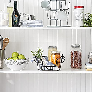 DII Metal Wire Mesh Stackable Utility Storage Bin, Small, 11x11x6, Black