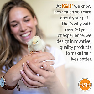 K&H Pet Products Thermo Chicken Brooder, Brooder Heater for Chicks, Chick Brooder Plate, Safe Alternative to Heat Lamp for Chickens - Gray/Orange Small 8 X 13.5 X 8 Inches