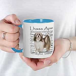CafePress Lhasa Apso Traits Mugs Ceramic Coffee Mug, Tea Cup 11 oz