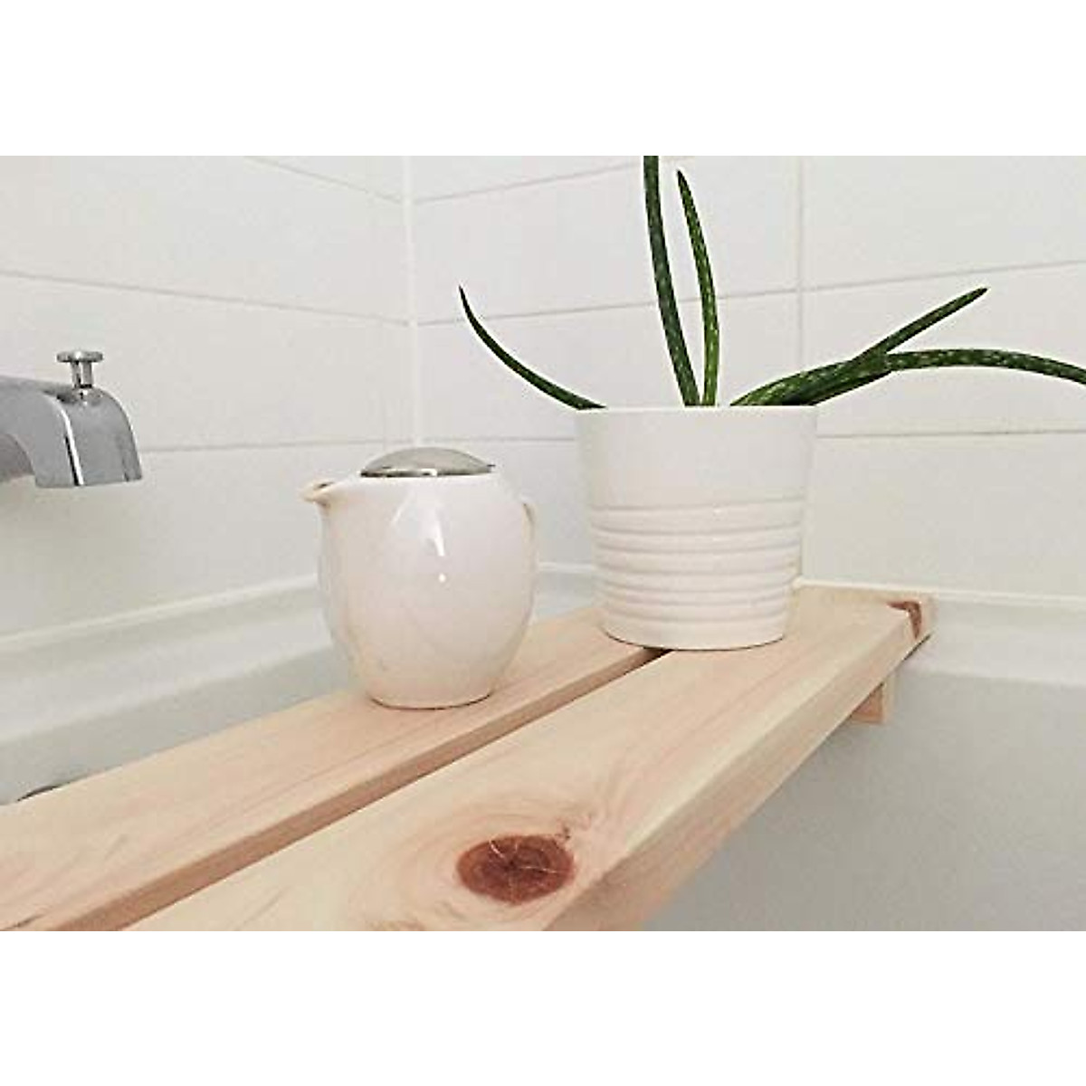 Bathtub Bench/Caddy Made from Hinoki Japanese Cypress Wood