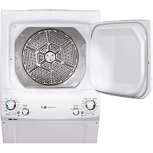 GE GUD27GESNWW 27" Gas Laundry Center with 3.8 cu. ft. Washer Capacity and 5.9 cy. ft. Dryer Capacity in White