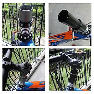 DERVISH Bike Fork Stem Extender, Bicycle Handlebar Riser Adaptor, Aluminium Alloy Head Up Adapter, for Mountain Bike, Road Bike, MTB