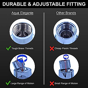 Aqua Elegante 3 Inch High Pressure Shower Head - Best Pressure Boosting, Wall Mount, Bathroom Showerhead For Low Flow Showers, 2.5 GPM - Chrome