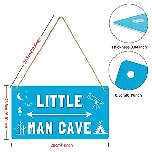 Little Man Cave, Toddler Boy Room Decor, PVC Plastic Decoration Hanging Sign, Water proof, Kids Room Signs For Door