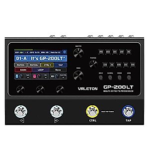 Valeton GP-200LT Multi Effects Pedal Multi Effects Processor Guitar Effects Pedal Bass Pedal Amp Modeling IR Cabinets Simulation Multi-Effects with FX Loop MIDI I/O Stereo OTG USB Audio Interface