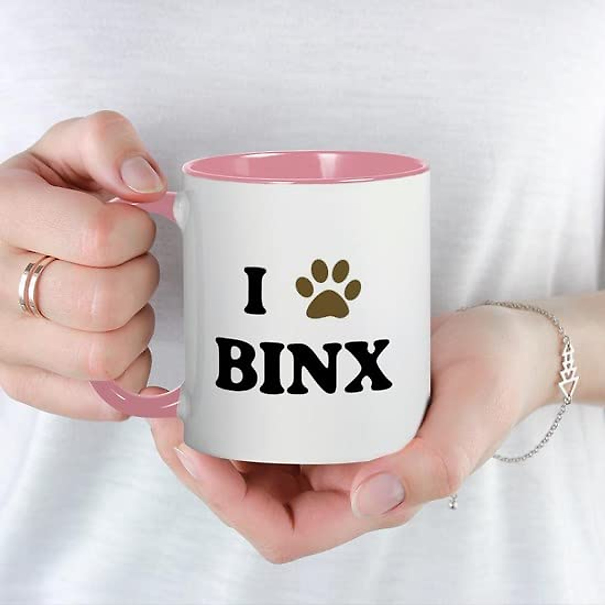 CafePress Binx Paw Hearts Mug Ceramic Coffee Mug, Tea Cup 11 oz