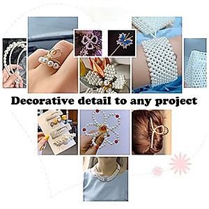 HILELIFE 1500pcs Pearl Beads for Jewelry Making, 4mm 6mm 8mm 10mm Round Loose Pearls Beads with Hole, Bracelet Pearls for Crafts, White Pearls for Jewelry Making