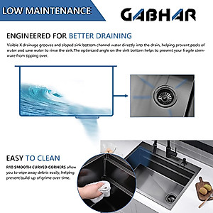 33x22 Inches Black Drop In Workstation Kitchen Sink, Gabhar 33" 16Gauge Black Stainless Steel Drop In Workstation Kitchen Sinks With Offset Drain