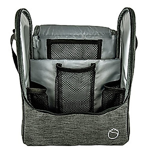 Freshore Insulated Wine 3 Bottle Carriers Tote Travel Cooler Gift Bag For Airplane Liquor With Padded Shoulder Strap (Wine Red)