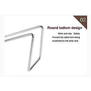 CdyBox Creative Metal Red Wine Rack Single Wine Bottle Holder Rack Display for Home Living Room Wine Rack (Silver)