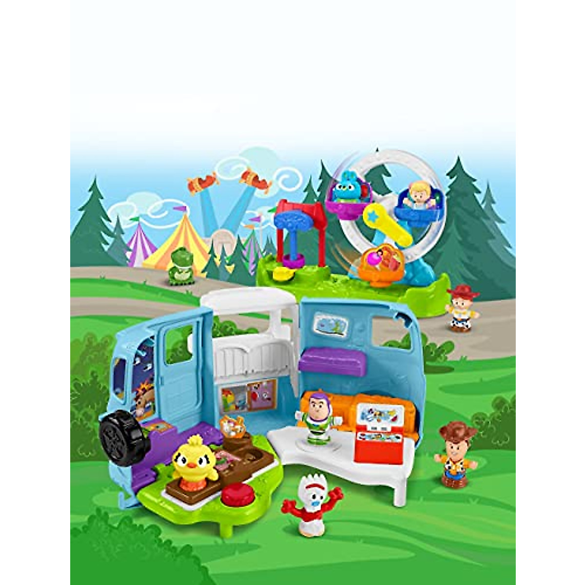 Disney Toy Story Toddler Toys Little People 7 Friends Pack Figure Set with Woody & Buzz Lightyear for Ages 18+ Months (Amazon Exclusive)