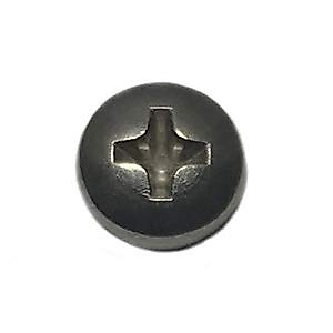 #10 x 1 Stainless Steel Pan Head Sheet Metal Screws, Full Thread, Phillips Drive, Bright Finish, Self-Tapping, Quantity 100 Pieces by Marine Bolt Supply