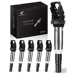 POCYBER Ignition Coil Pack Set of 6 for BMW Compatible with BMW 325i 325Ci 328i 330Ci 335i 525i 528i 530i 535i 545i X3 X5 M5 M6 Z4 Mini & more, Replaces OE# 12138616153