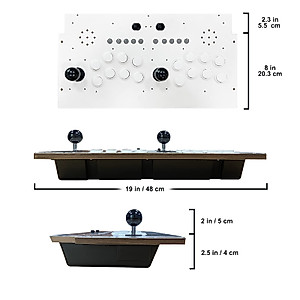 PS4 Fighting Stick for Arcade1Up Cabinet, Play Your PS4 on The Cabinet with Fighting Stick Specially Designed for Arcade1Up and 2 PS4 WL receivers