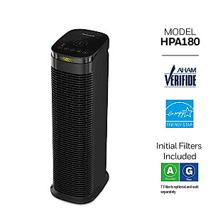 Honeywell InSight HEPA Air Purifier with Air Quality Indicator and Auto Mode, for Large Rooms (200 sq. ft), Black - Wildfire/Smoke, Pollen, Pet Dander, and Dust Air Purifier,HPA180B (Renewed)