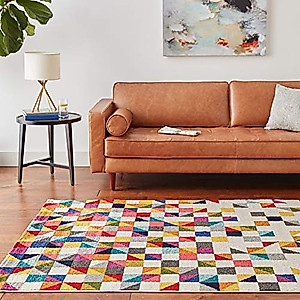 nuLOOM Triangle Geometric Area Rug, 5' x 8', Multi