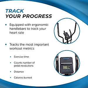 Stamina Elliptical Trainer 1704 - Elliptical Training Machine with Smart Workout App - Compact Standing Elliptical Machine for Home Workout - Up to 250 lbs Weight Capacity