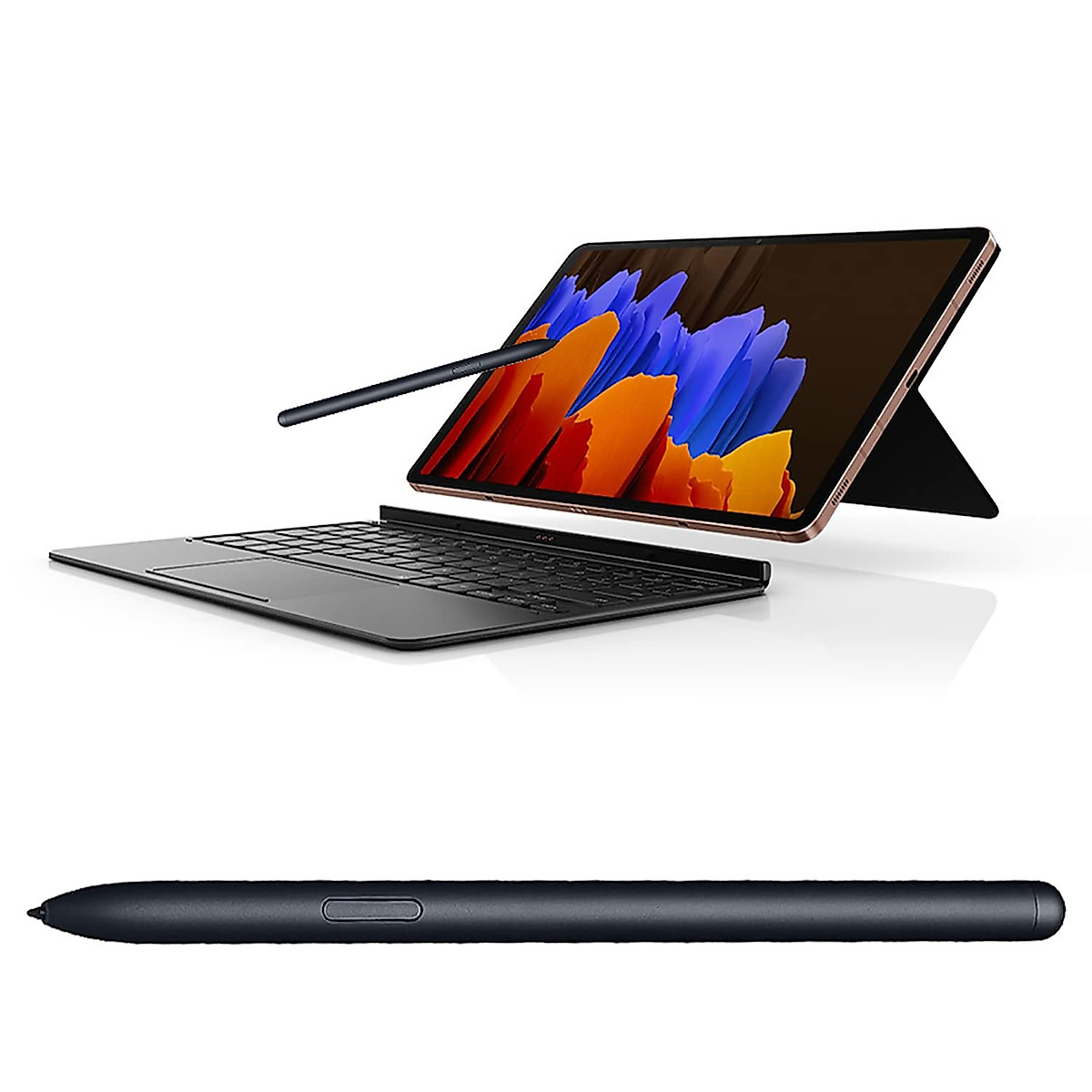 Tab S7 Pen Stylus T870 T875 S Pen Replacement Touch Pen for Samsung Galaxy Tab S7 Pen SM-T870 T876B Tab S7+ S Pen T970 SM-T976B Pen with Free 5 Tips (Mystic Black)
